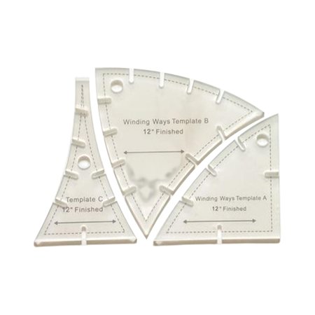 3x Quick Curve Quilt Template Set, Acrylic Quilting Rulers Templates ...