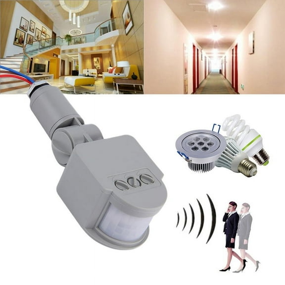 110V-240V Outdoor Wall Motion Sensor Switch Light Lamp LED PIR Infrared ...