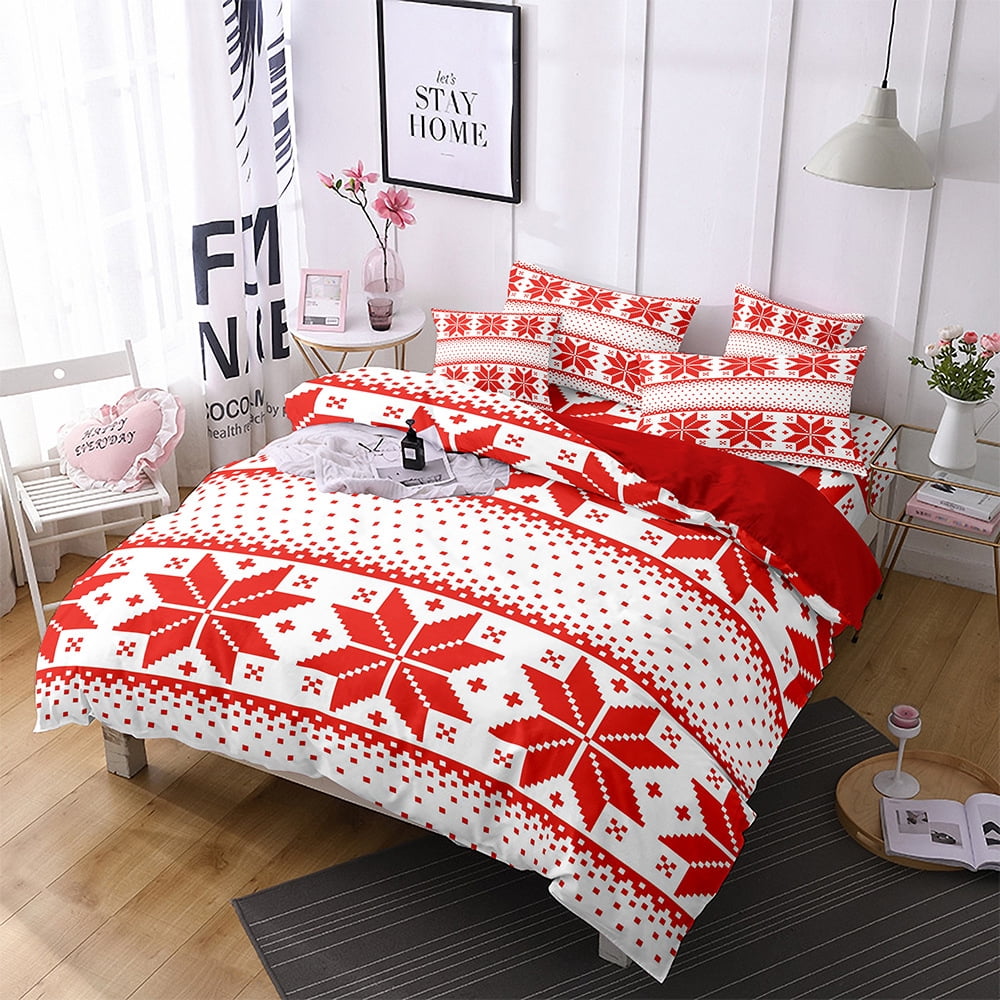 Goory Christmas Comforter Decor Quilt Sets Ultra Soft Holiday ...