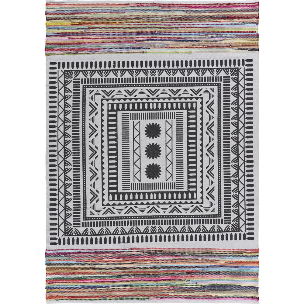 LR Home Vogue 5 ft. x 7 ft. Multi-color Centering Ethnic Geometric ...