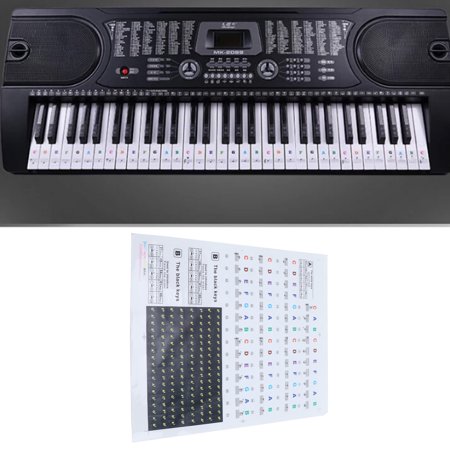 ANGGREK Piano Stickers For Keys,Piano Keyboard Stickers Colourful Scale ...