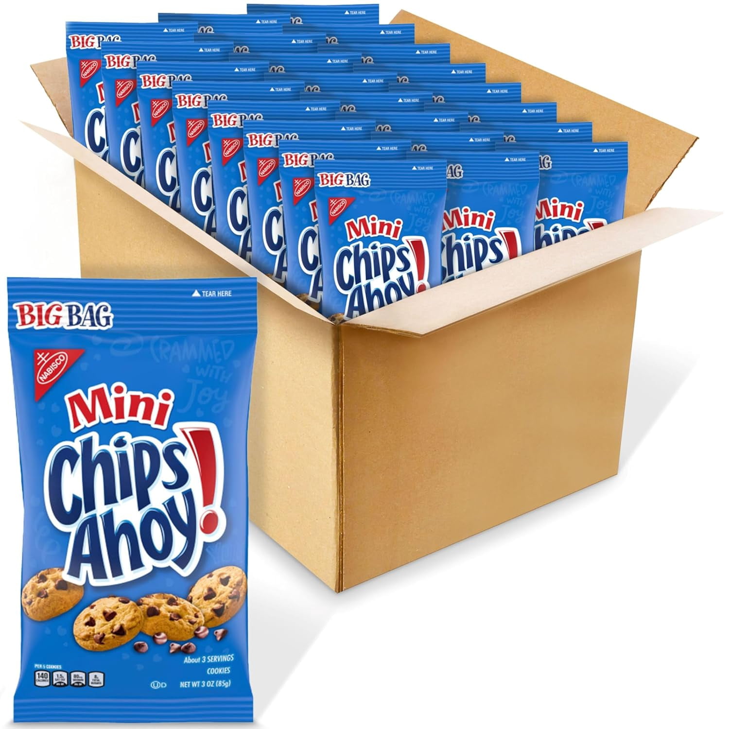 Original Chocolate Chip Cookies, 20 Snack Packs (2 Cookies Per Pack ...