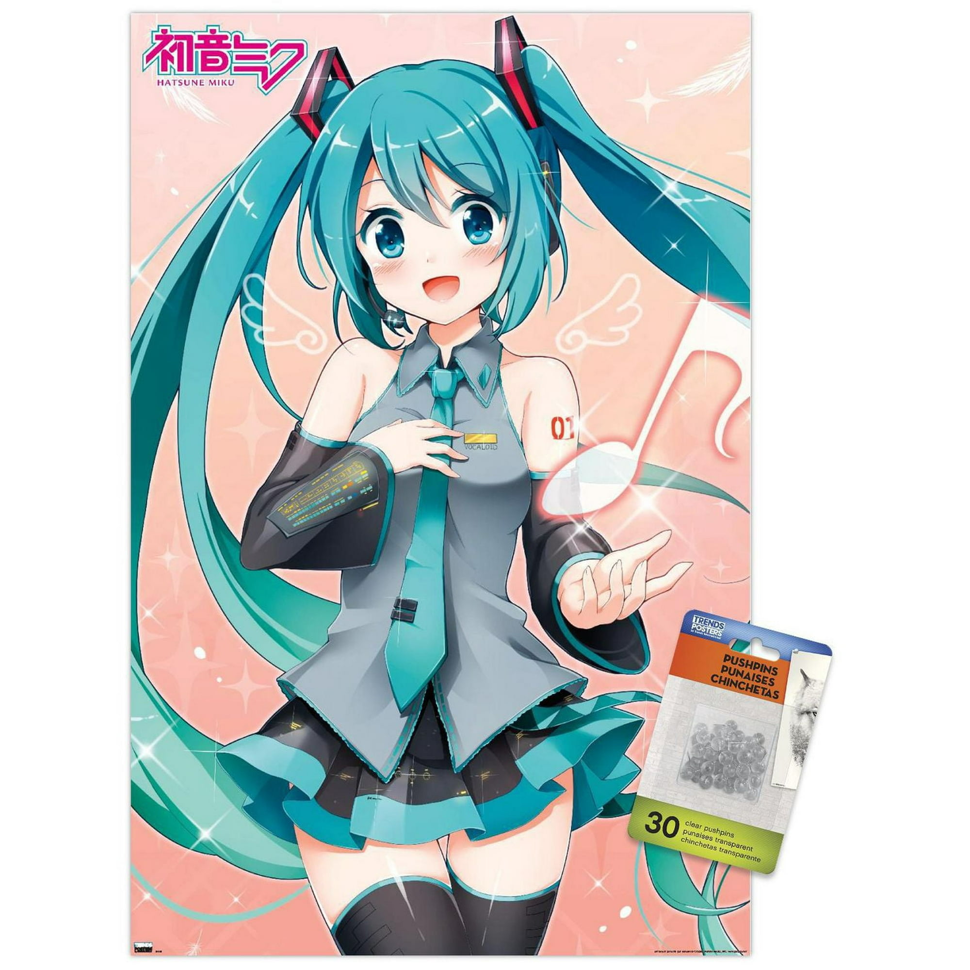 Click here for Trends International Hatsune Miku - Music Note Wal... prices