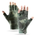 Women's Outdoor Sun Wear Cool Ice Silk Half Finger Gloves for UV ...