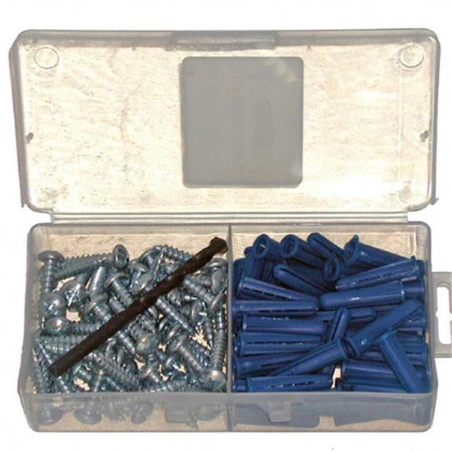 Jacknob JN09015 Plastic Anchor Kit for No.14 & 16 Screw Size - Walmart.com
