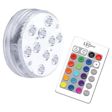 Ledeez Waterproof Multicolor Lights, 16 Bright Colors, Battery Operated ...