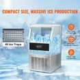 Skyshalo Light Commercial Ice Maker, 90lbs Capacity Freestanding ...