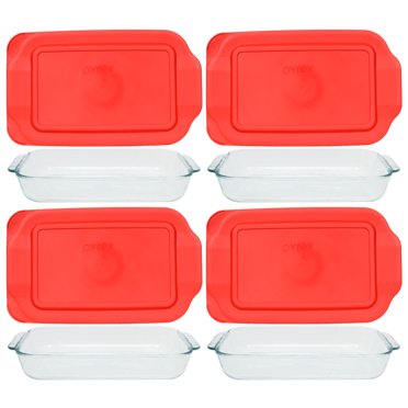 Pyrex Basics Rectangular Casserole 2 Quart Oblong Glass Baking Dish ...
