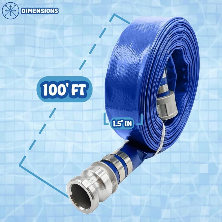Pool Filter Sand Industrial PVC Backwash Hose With Aluminum Camlock ...