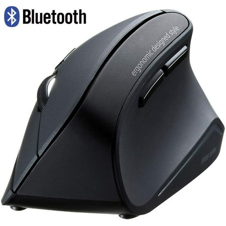 SANWA (Japan Brand) Bluetooth Vertical Ergonomic Mouse, Blue LED ...