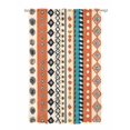 Bohemian Patterns Sheer Curtains 63 Inch Long 1 Panel Orange Seamless ...