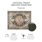 Crystal Print Cullen Traditional Oriental Cream Multi ashable Indoor ...