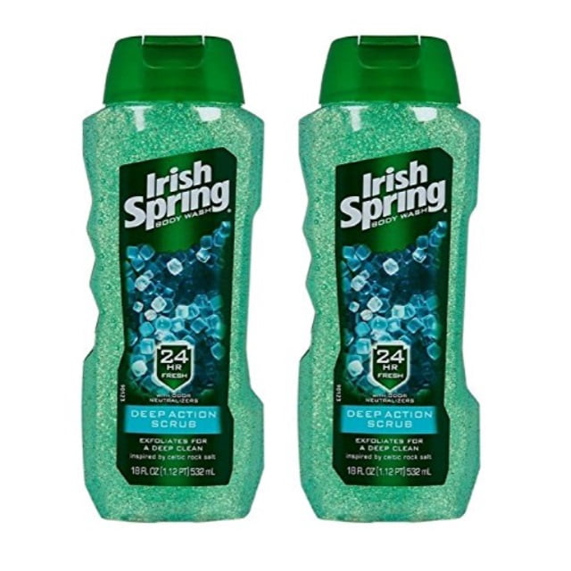 irish spring body wash, deep action scrub 18 oz (pack of 2) - Walmart.com