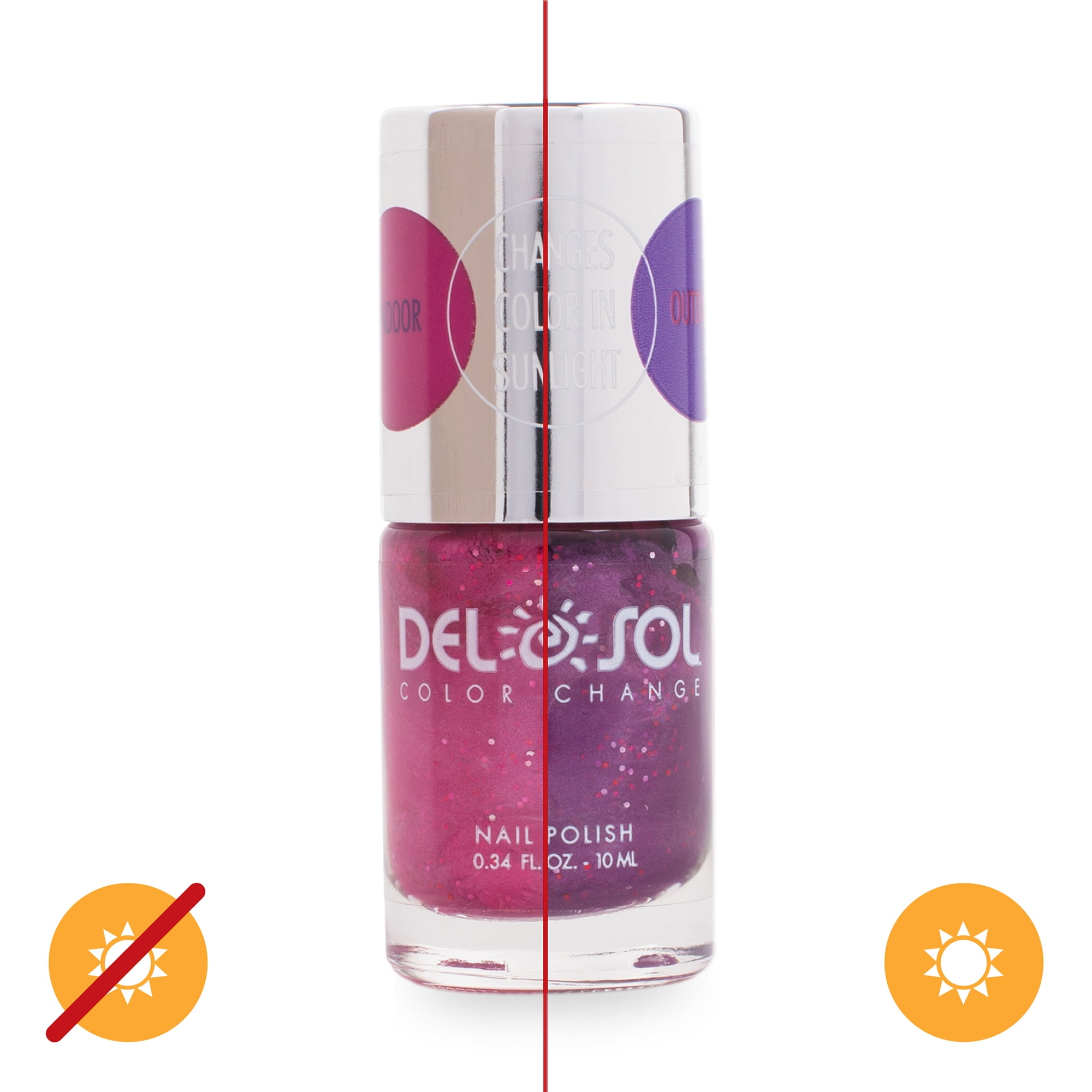 Del Sol Color-Changing Nail Polish - Hottie - 0.34 fl oz - Walmart.com