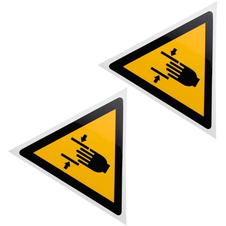 Hand Warning Sign Safety Labels: 2pcs Watch Your Hands Labels Warning ...