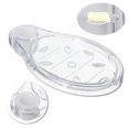 Bathroom Lift Soap Rack Clear Oval Shape Soap Box Bath Shower Bracket ...