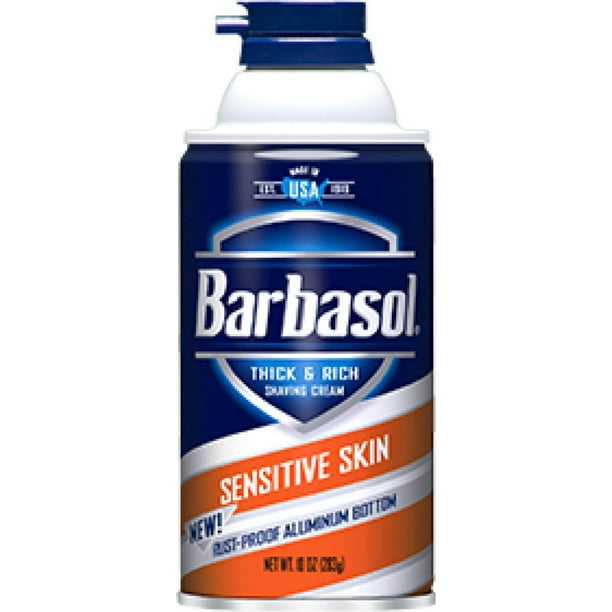 Barbasol Thick & Rich Shaving Cream, Sensitive Skin 10 oz (Pack of 4 ...
