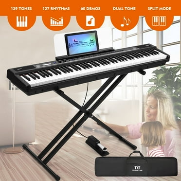 Sonart 88-Key Electronic Digital Piano, Full Size Weighted Keyboard ...