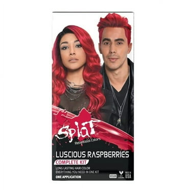 Splat 30 Wash Semi-Permanent Midnight Scarlet Hair Color, No Bleach ...