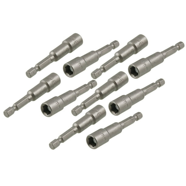 Unique Bargains 10 x 65mm Long Magnetic Power 8mm Hex Socket Nut ...