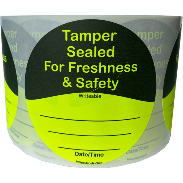 Food Delivery Tamper Evident Stickers | 3" Inches Round | 500 Pack ...