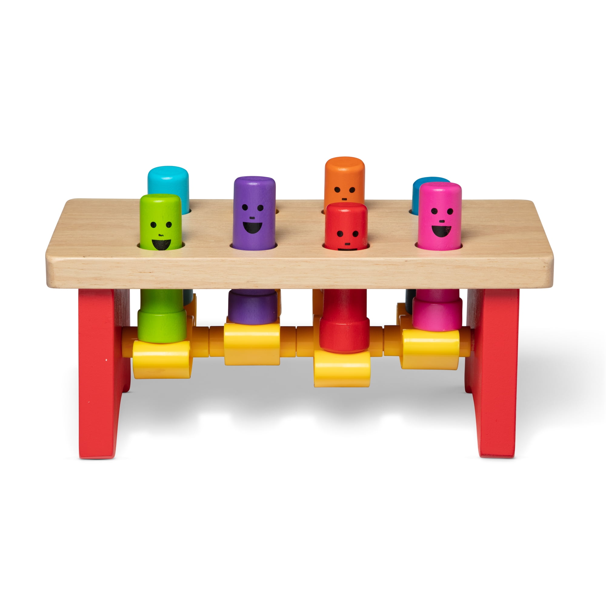 Melissa & Doug Deluxe Pounding Bench Wooden Toy With Mallet - Walmart.com