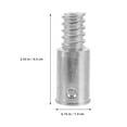 Hemobllo Replacement Broom Handle Threaded End Silver 1Pcs 2.56X0.75X0 ...