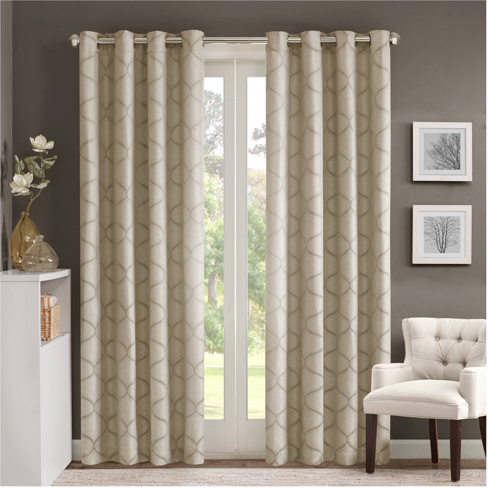 Home Essence Cyrus Jacquard Ogee Window Panel - Walmart.com