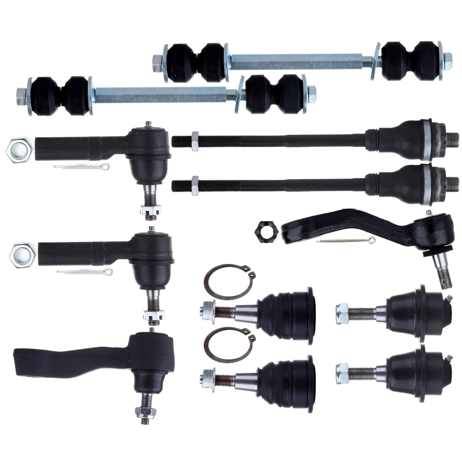 CCIYU Ball Joint Stabilizer Bar Link Kit Tie Rod End Idler Arm Pitman ...