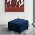 LAPA Life Stretch Ottoman Cover, Blue, Jacquard Fabric, Large, 92% ...