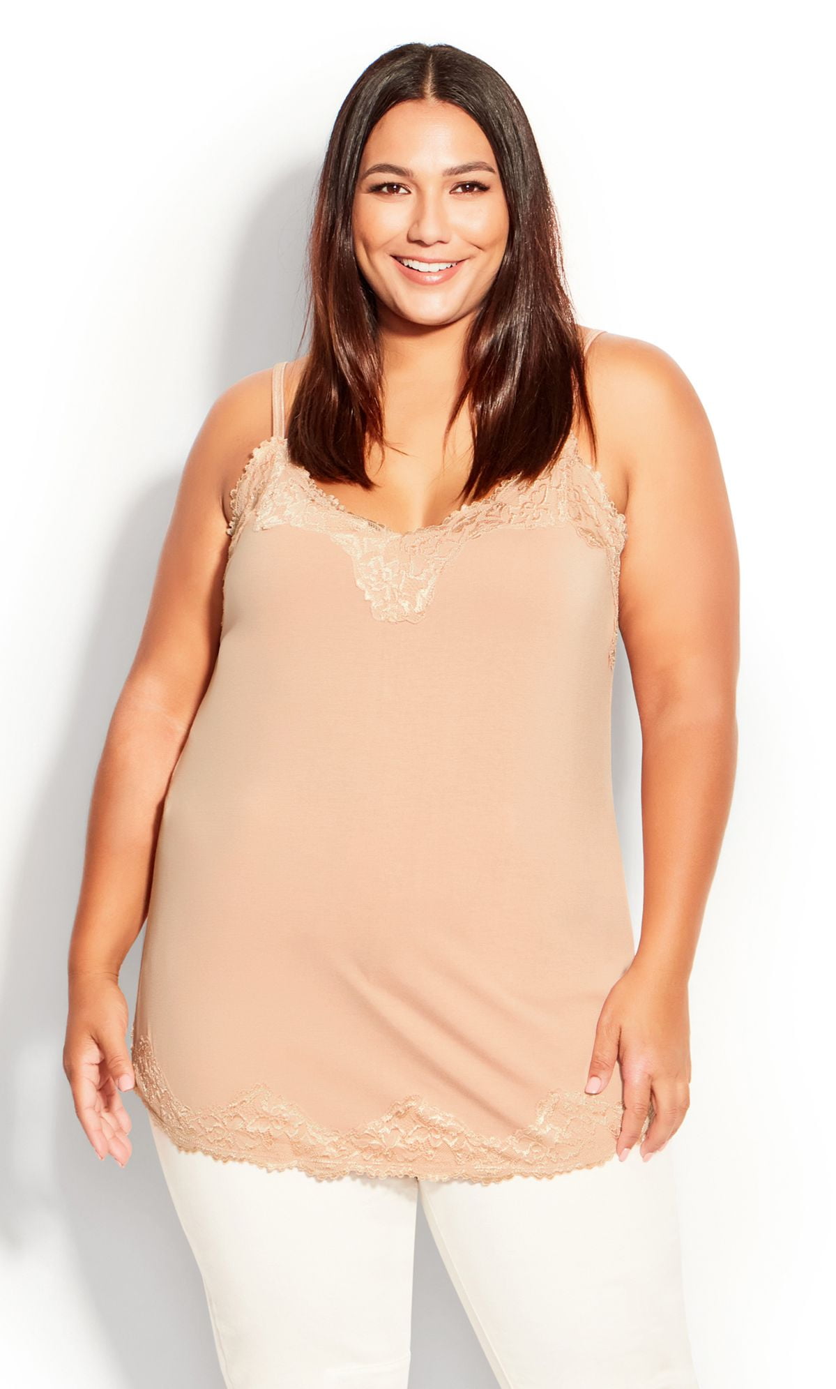 Avenue Women's Plus Size Lace Cami Top Sweetheart Neckline - Walmart.com