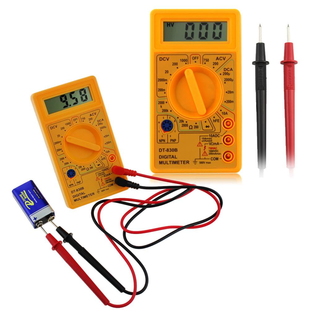 Multímetro digital LCD DT-830B AC/DC 750/1000V Amp Volt Ohm Tester ...