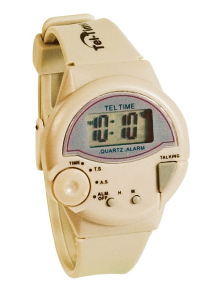 Tel-Time IV Talking Watch- English- Unisex- Tan - Walmart.com