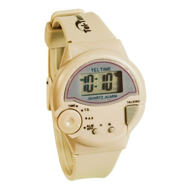 Tel-Time - Tel-Time IV Talking Watch - English - Unisex- Tan - Walmart ...
