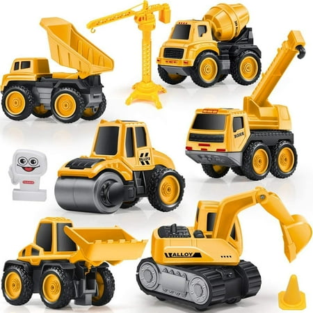 Construction Truck Toys, GEYIIE Construction Vehicles Site for Kids ...