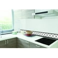 LongKing white 12.4 in. x 5 in. Peel and Stick Tile Waist Line Mosaic ...