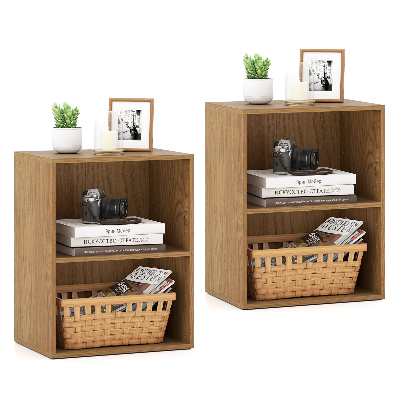 Click here for Gymax 2pcs 2-Cube Bookcase W/ 5-Position Adjustabl... prices