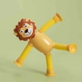Telescopic Tube Toy with Sucker Flexible Stretchable Monkey Lion DIY ...
