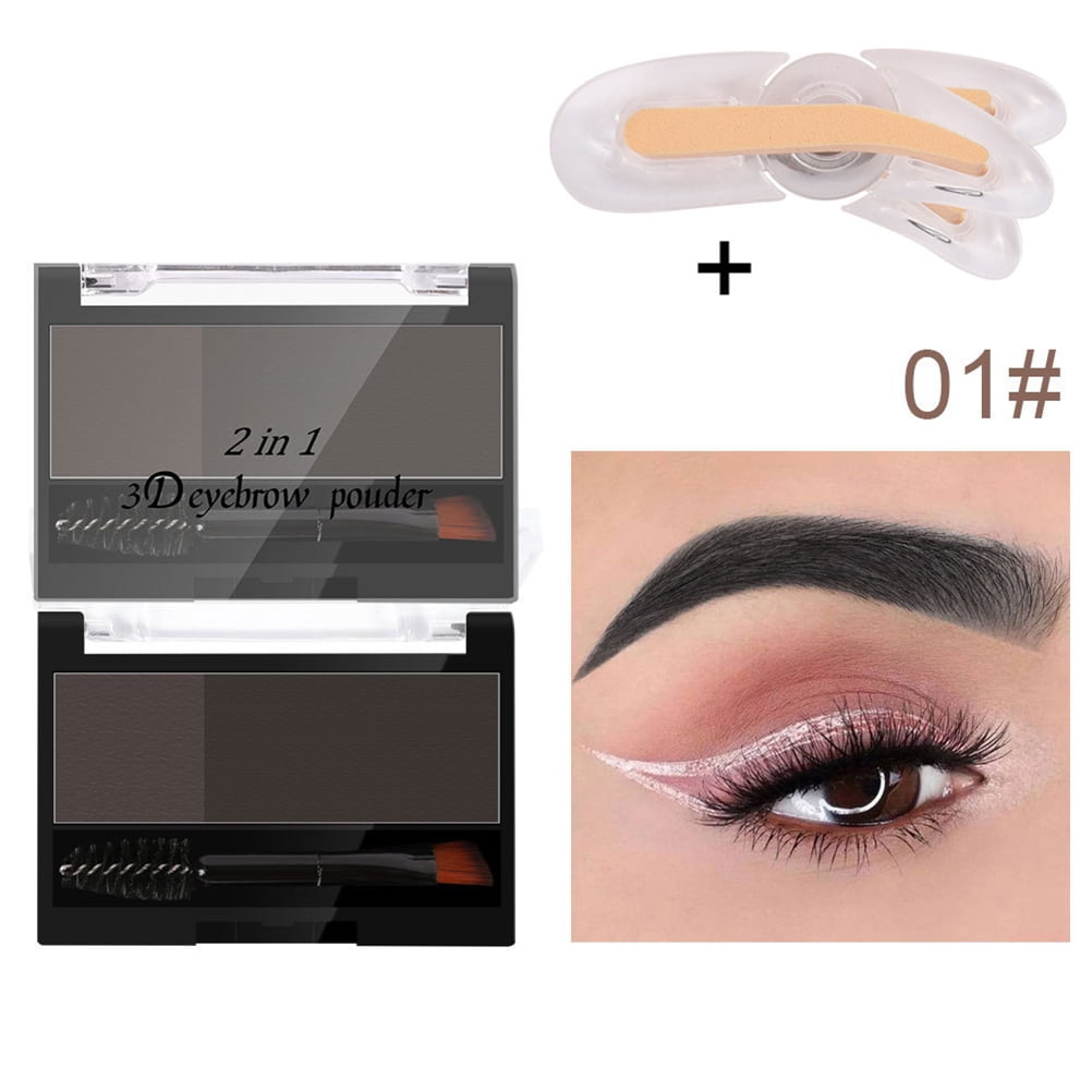 Kit De Cejas Ceja Cejas En Polvo Con Plantilla De Forma De Ceja ...