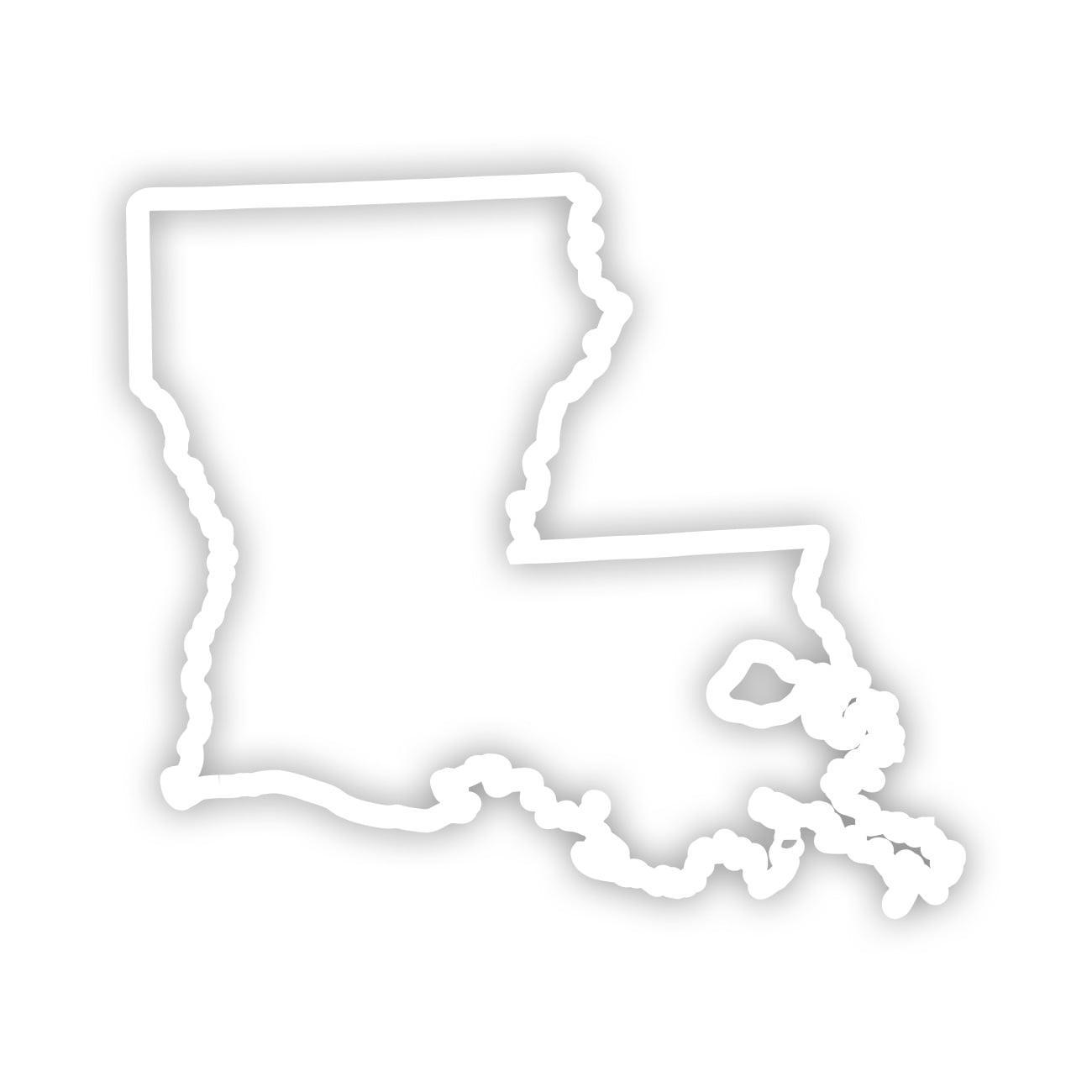 Louisiana Outline Sticker Decal Die Cut - Self Adhesive Vinyl ...