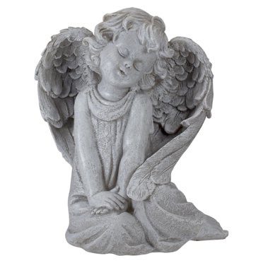 Morning Angel Statue – Natural Stone Appearance – Made of Resin ...