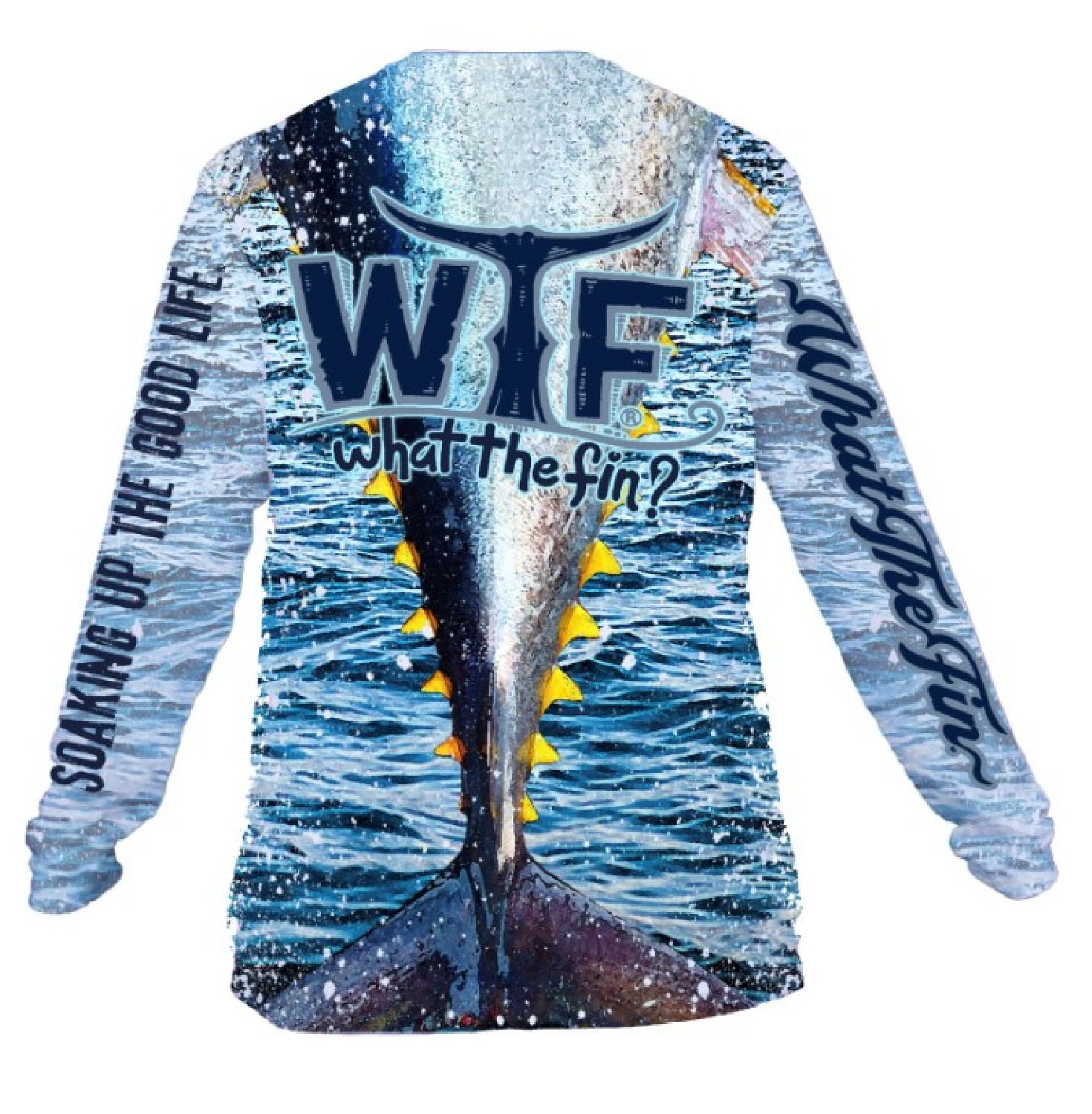 WTF - What The Fin? Long-Sleeve Performance Wicking Shirt - Big Tuna ...