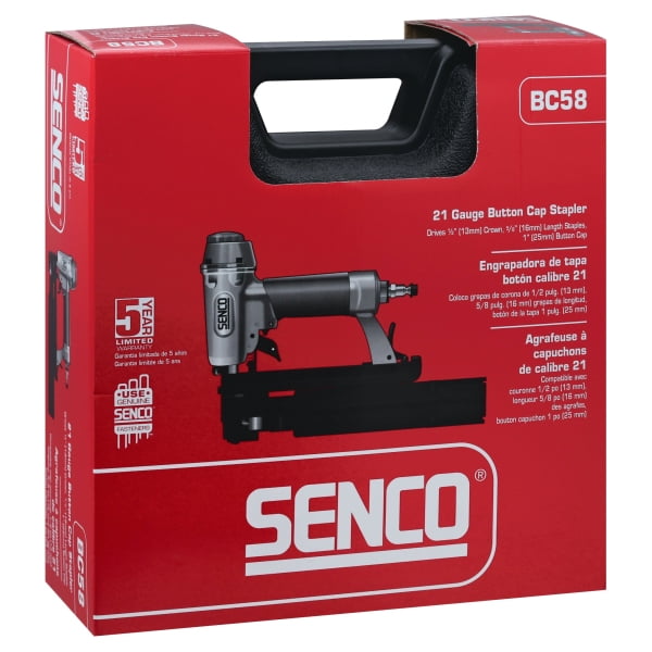 SENCO Button Cap Stapler 21 Gauge - 1/2" Crown - Walmart.com - Walmart.com