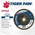 Tiger Paw Super High Density Flap Discs, 4 1/2", 40 Grit, 5/8 Arbor ...