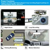 AGPtek Vehicle Video Recorder Dash Cam Night Vision Parking Monitor ...
