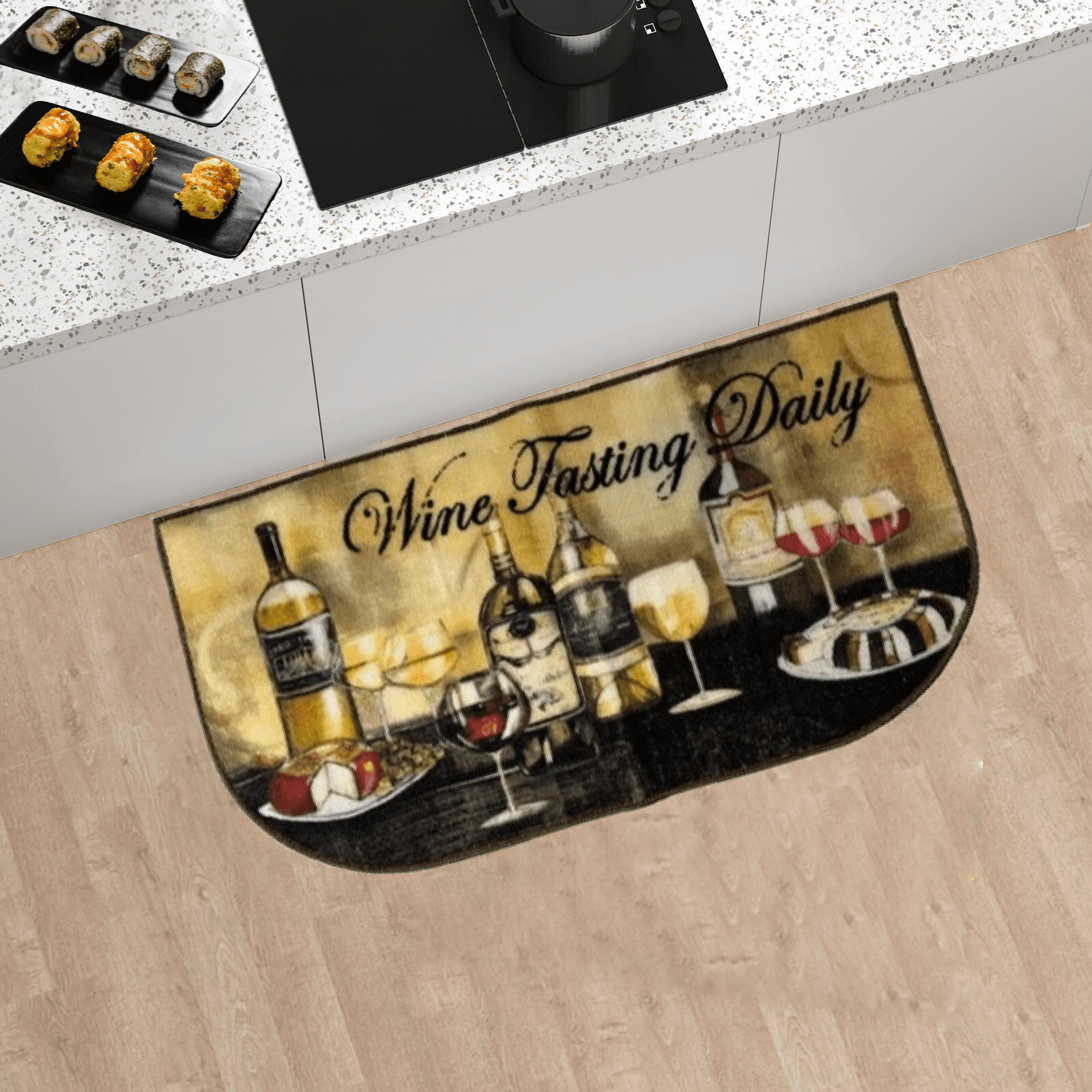 Elegant Wine-Inspired Kitchen Floor Mat - 18 x 30 Inches by Catalina ...
