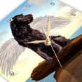 3drose, a Sweet Brown Dog with Angel Wings and Ocean View, 15x15 Wall ...