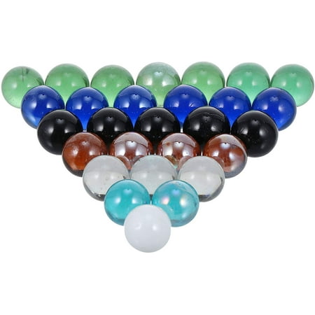 MEEYreg 50 Pack Glass Marbles Toy, 16mm Colorful Marbles Toy Set Glass ...