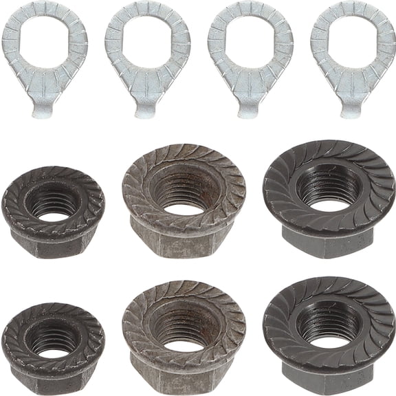 1 Set Bike Nuts Wheel Axle Nut and Safety Hanger Kit Bike Steel Flange ...