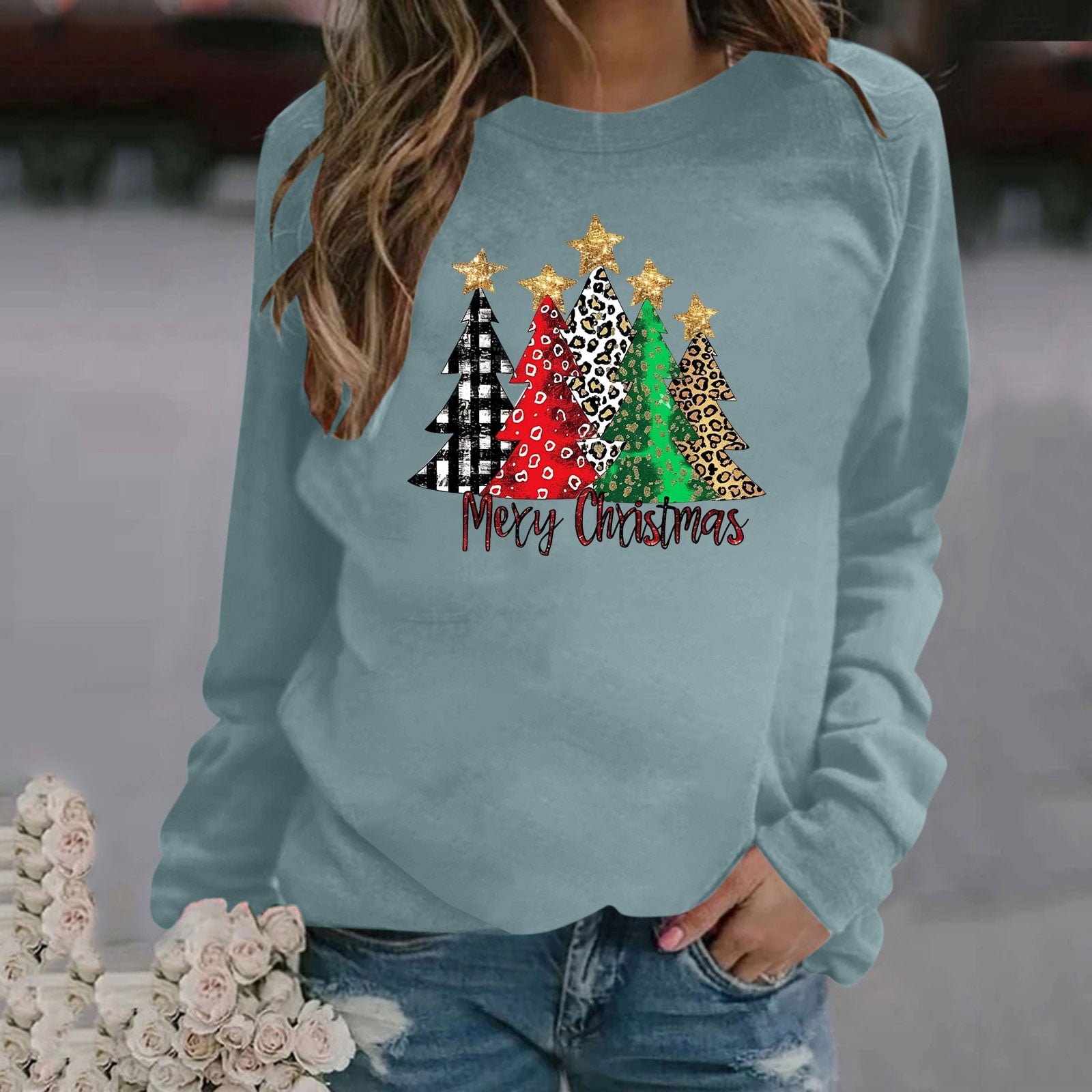 Click here for Big Save hwretie Women 2024 Fall Top womens Christ... prices